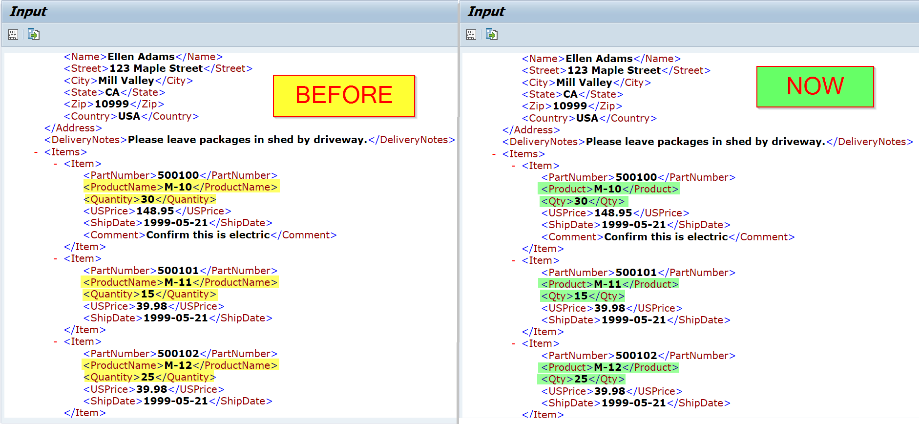 How to Transform Test Messages by XSLT